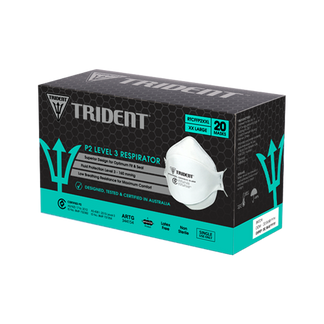 Trident P2 Respirator Level 3 Face Masks, Individually Packaged, Box/2 ...